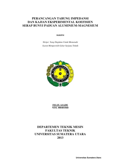 Perancangan Tabung Impedansi Dan Kajian Eksperimental Koefisien ...