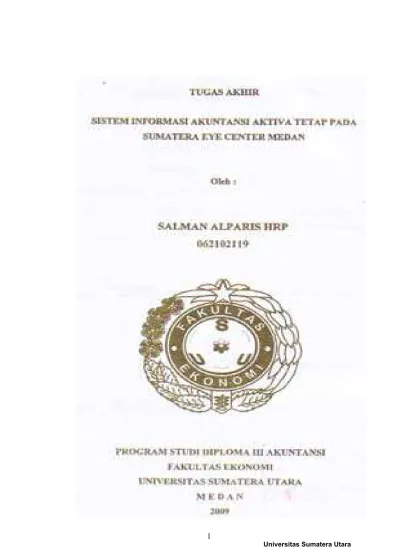 Sistem Informasi Akuntansi Aktiva Tetap Pada Sumatera Eye Center Medan