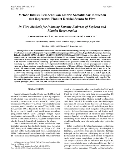 Top PDF Karekteristik Embrio Somatik secara Morfologi dan Histologi ...