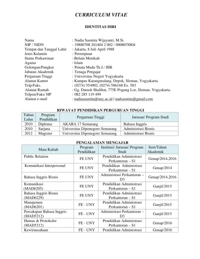 cv nadia