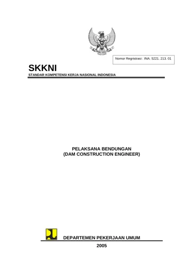SKKNI STANDAR KOMPETENSI KERJA NASIONAL INDONESIA