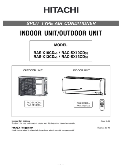 INDOOR UNIT/OUTDOOR UNIT