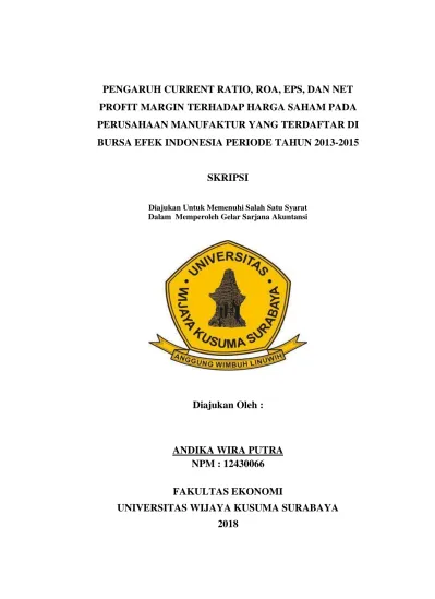ANDIKA WIRA PUTRA NPM