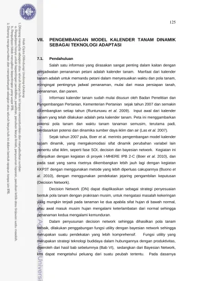 PENGEMBANGAN MODEL KALENDER TANAM DINAMIK SEBAGAI TEKNOLOGI ADAPTASI