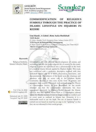 Commodification of Religious Symbols Through The Practice of Islamic ...