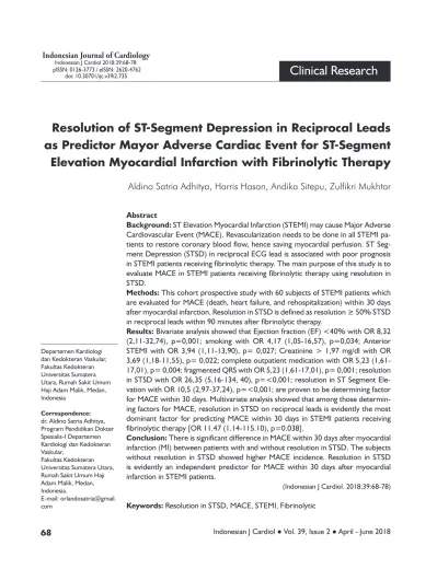 View of Resolution of ST-Segment Depression In Reciprocal Leads As ...